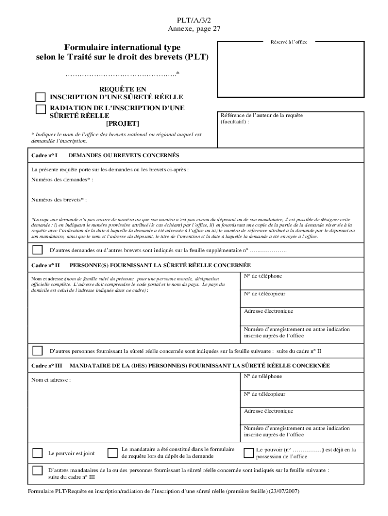 Fillable Online Recordation/Cancellation of the Recordation of Security ...