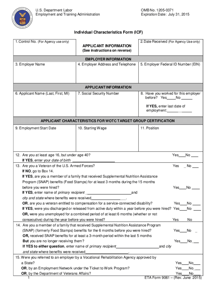 Fillable Online Eta Form 9175 - Fill Online, Printable, Fillable, Blank ...