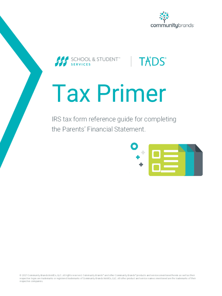 Fillable Online IRS tax form reference guide for completing the Parents ...