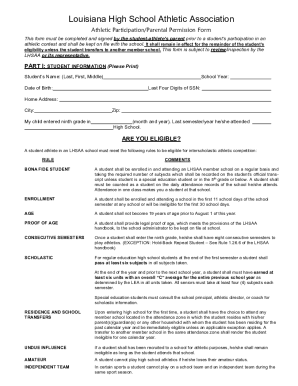 Fillable Online LHSAA Paperwork MHS.pdf Fax Email Print - pdfFiller