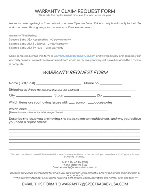 Fillable Online Working with Warranty Claims and Supplier Recovery ...