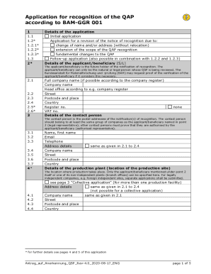 Fillable Online tes.bam.de TES ContentApplication for recognition of ...