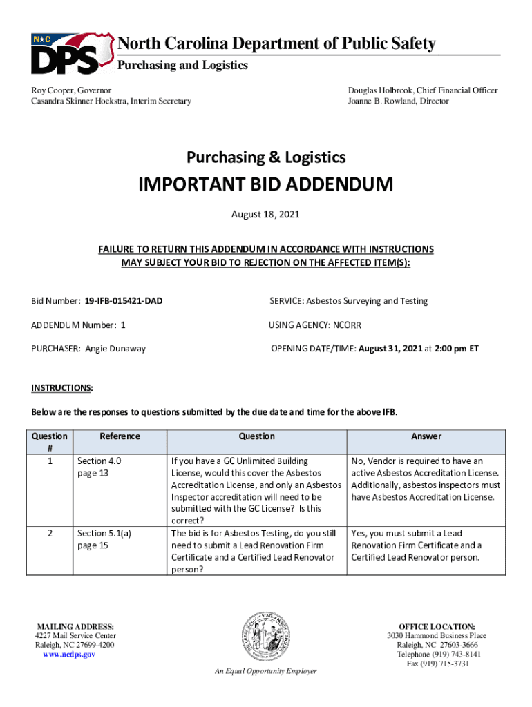 Fillable Online NC DPS: Governor Cooper, Public Safety Team Roll Out ...