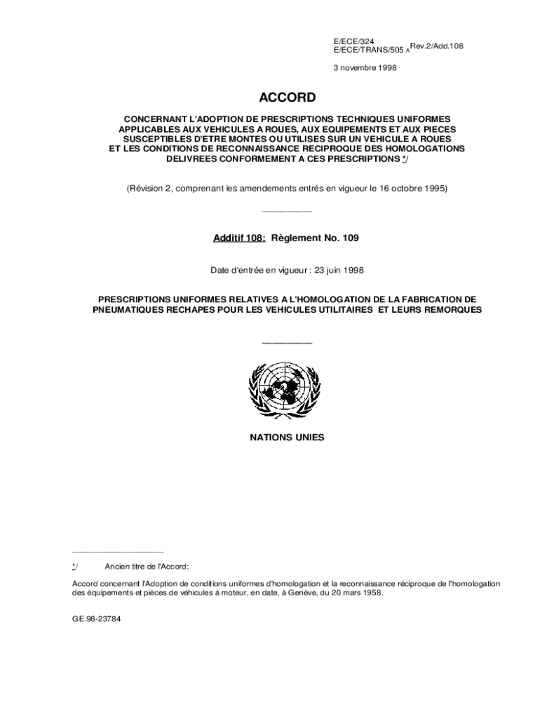 Fillable Online r109r1e.doc - E/ECE/324 E/ECE/TRANS/505 Rev.2/Add ... Fax Email Print - pdfFiller