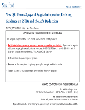 Fillable Online New QBI Forms 8995 and 8995A: Interpreting Evolving ...