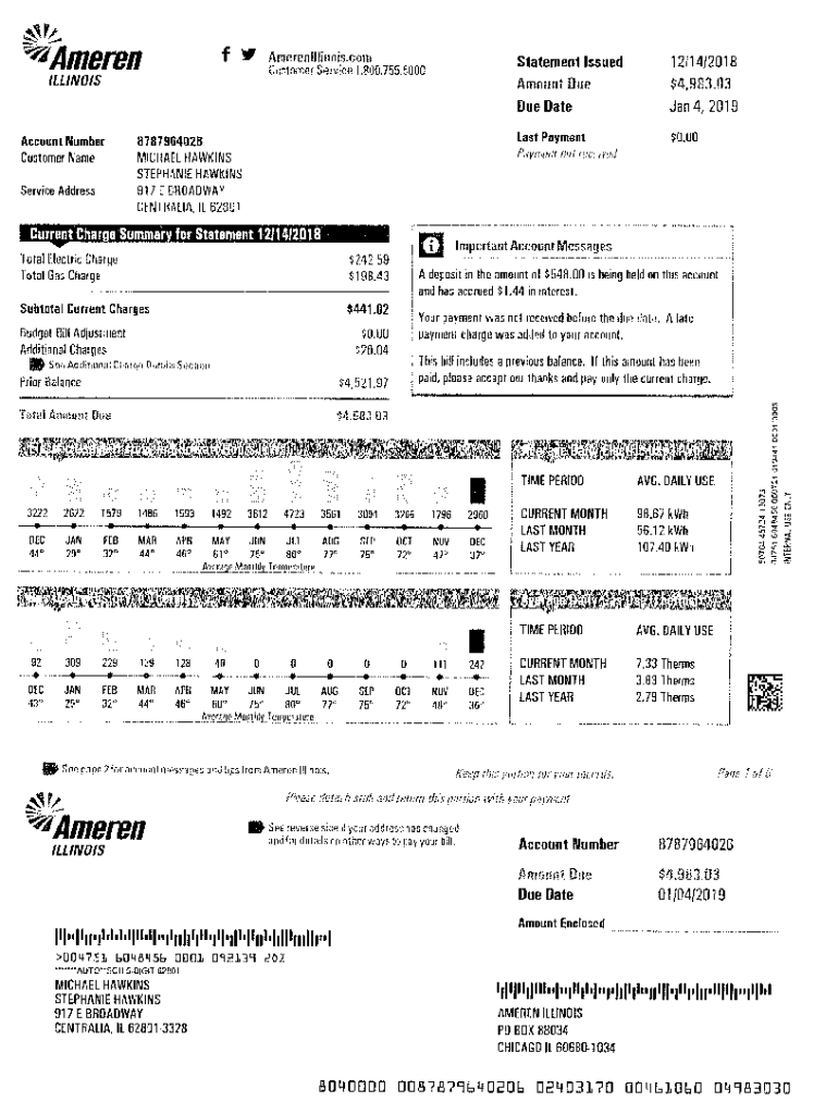 Fillable Online icc illinois www.ameren.comillinoisaccountCustomer Service Center - Ameren ...