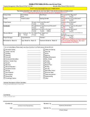 Fillable Online LINCOLN HARRIS BUILDING ACCESS FORM - Fill and Sign ...
