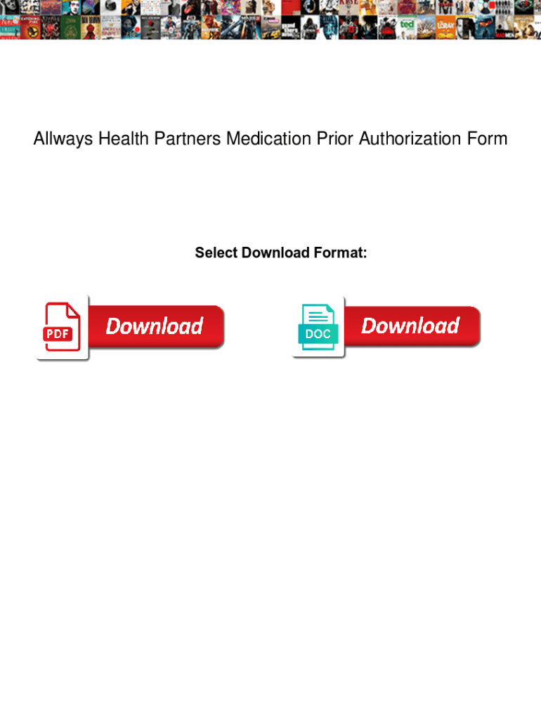 Fillable Online Allways Health Partners Medication Prior Authorization ...