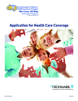 Fillable Online Application for Health Care Coverage - Highmark ...