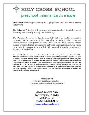 Fillable Online Early childhood education vision and mission ...