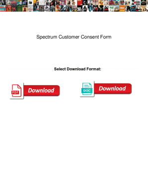Fillable Online Spectrum Customer Consent Form. Spectrum Customer ...