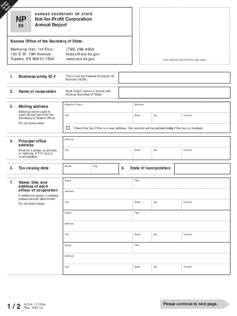 Fillable Online 2021 Form KS SOS NP 50 Fill Online, Printable, Fillable ... Fax Email Print ...