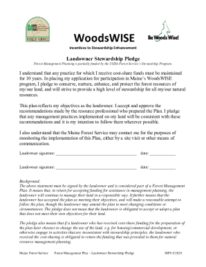 Fillable Online SECTION III: FOREST MANAGEMENT PLANS Procedures Fax ...