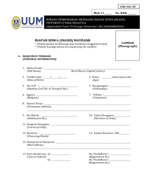 Fillable Online INAPAN SISWA (INASIS) MAYBANK GAMBAR - sac.uum.edu.my Fax Email Print - pdfFiller