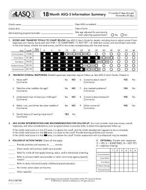 Fillable Online Asq 18 Months - Fill Online, Printable, Fillable, Blank ...