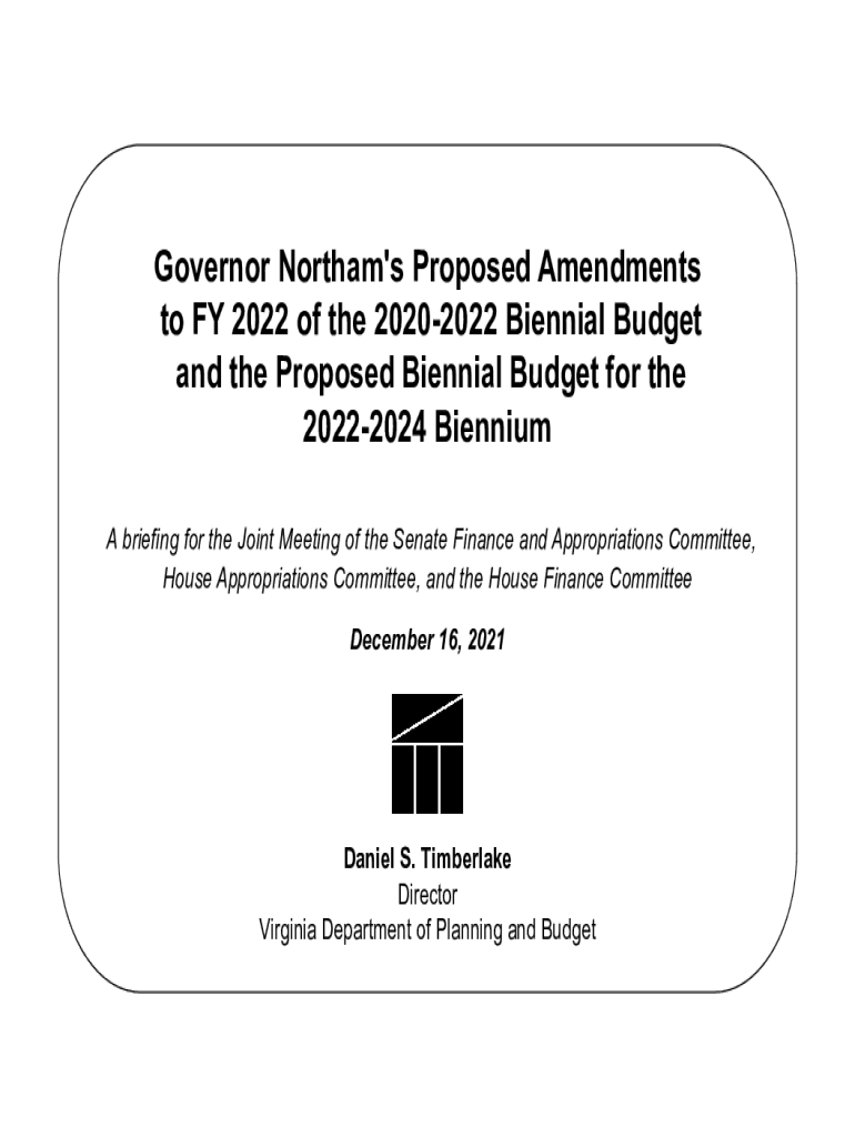 Fillable Online dpb virginia Governor rolls out series of amendments ...