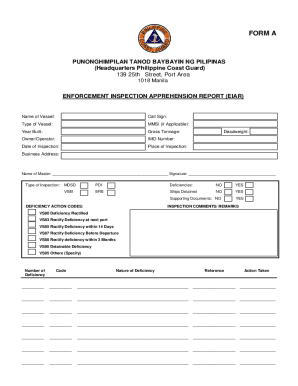 Fillable Online ENFORCEMENT INSPECTION APPREHENSION Fax Email Print ...