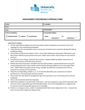 Fillable Online MANAGEMENT PERFORMANCE APPRAISAL FORM Fax Email Print ...