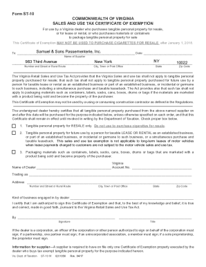 Fillable Online st-10-any (1).pdf. Sales and Use Tax Certificate of ...