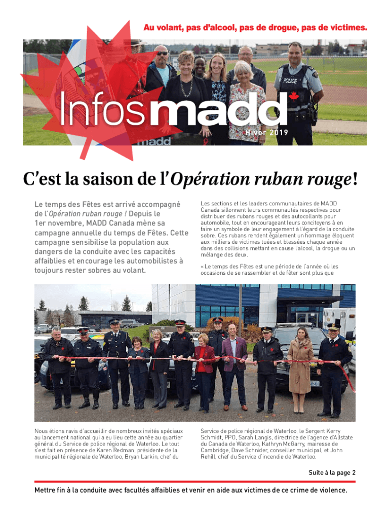Fillable Online Tis the Season for Project Red Ribbon - madd.ca Fax ...