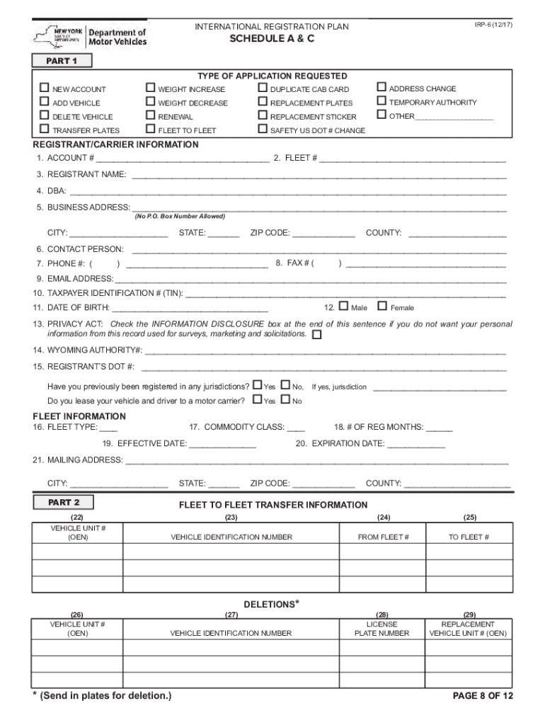 Fillable Online dmv ny dmv.ny.govformsirp16Application Booklet for the ...