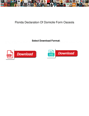 Fillable Online Florida Declaration Of Domicile Form Osceola. Florida ...