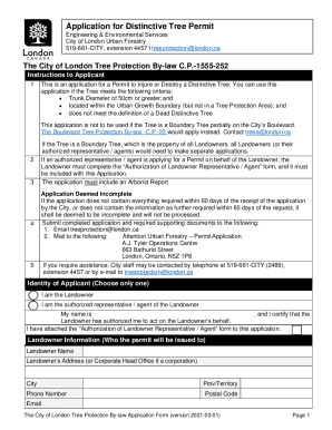 Fillable Online Arborist Report Template - City of London Fax Email ...