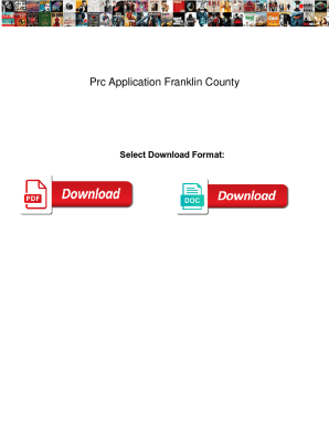 Fillable Online Prc Application Franklin County. Prc Application ...