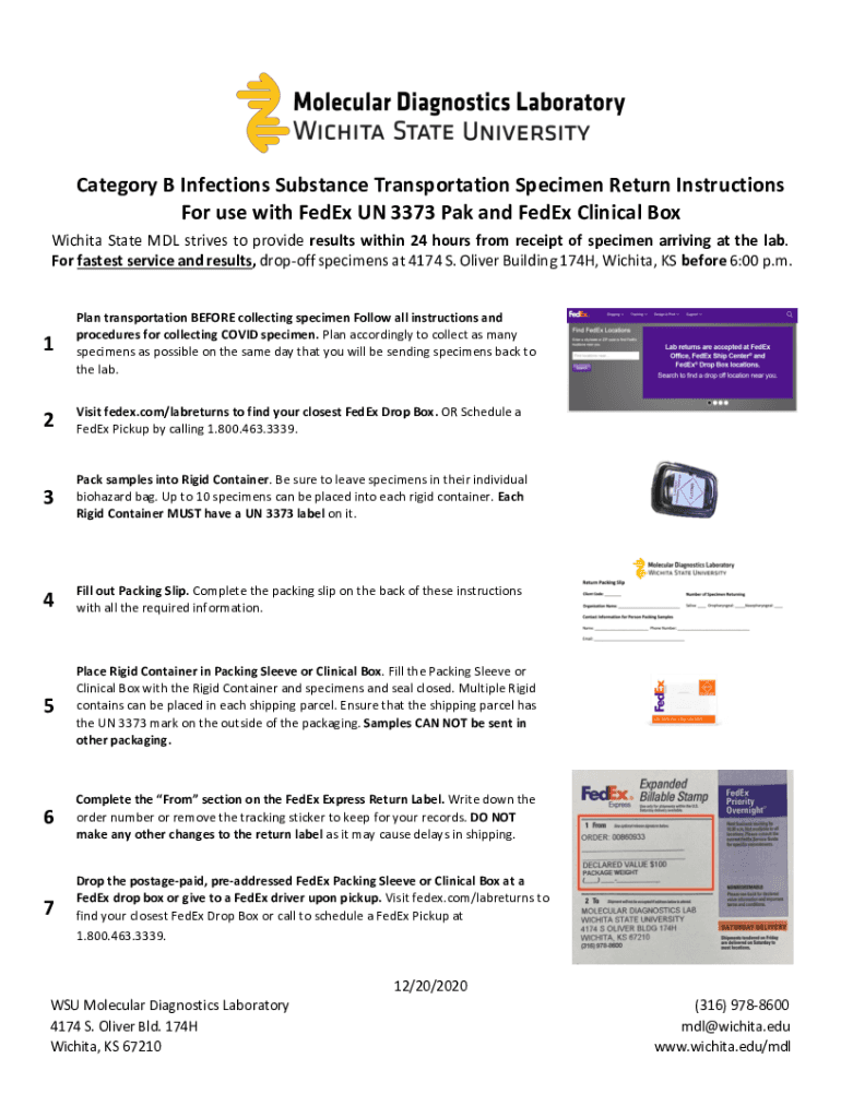 Fillable Online www.fedex.comhow-to-ship-clinical-samplesHow to Ship ...