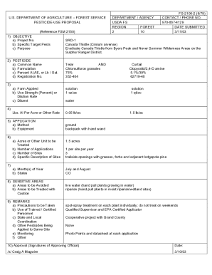 Fillable Online Noxious Weed Pesticide Use Form Fax Email Print - pdfFiller