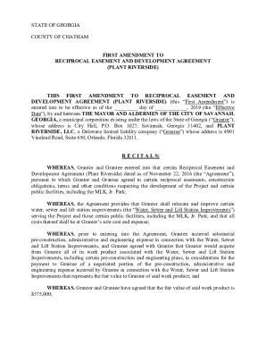 Fillable Online FIRST AMENDMENT TO RECIPROCAL EASEMENT AGREEMENT Fax Email Print - pdfFiller