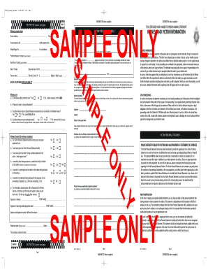 Fillable Online RESTRICTED (when complete) SAMPLE ONLY Fax Email Print ...