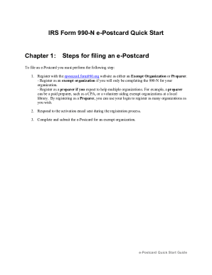 Fillable Online Fillable Online epostcard form990 IRS Form 990-N e ...