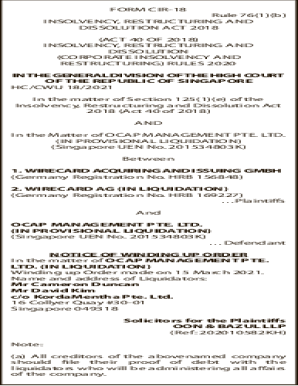 Fillable Online FORM CIR-18 - The Business Times Fax Email Print ...