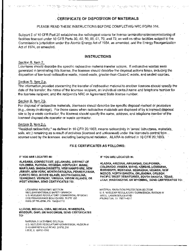 Fillable Online RMT, Inc., Certificate of Disposition of Materials. Fax ...