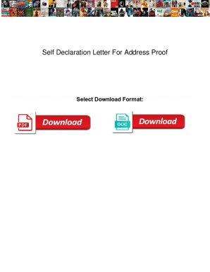 Fillable Online Self Declaration Letter For Address Proof. Self ...
