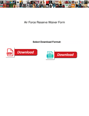Fillable Online Air Force Reserve Waiver Form. Air Force Reserve Waiver ...