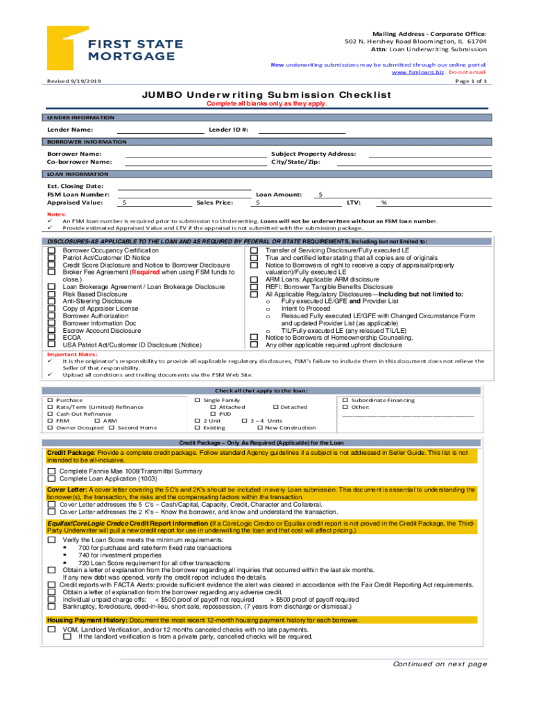 Fillable Online PDF Conventional Underwriting Submission Form - First ...