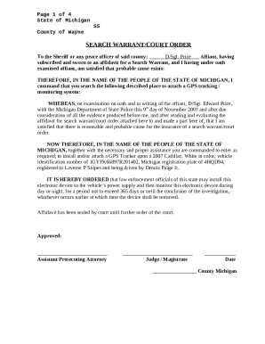 Search Warrant Template - Fill Out and Sign Printable PDFTHE STATE OF ...
