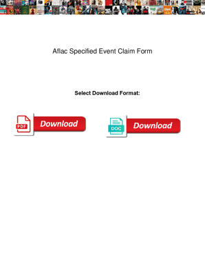 Fillable Online Aflac Specified Event Claim Form fostex. Aflac ...