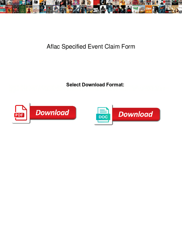 Fillable Online Aflac Specified Event Claim Form fostex. Aflac Specified Event Claim Form ntscj ...