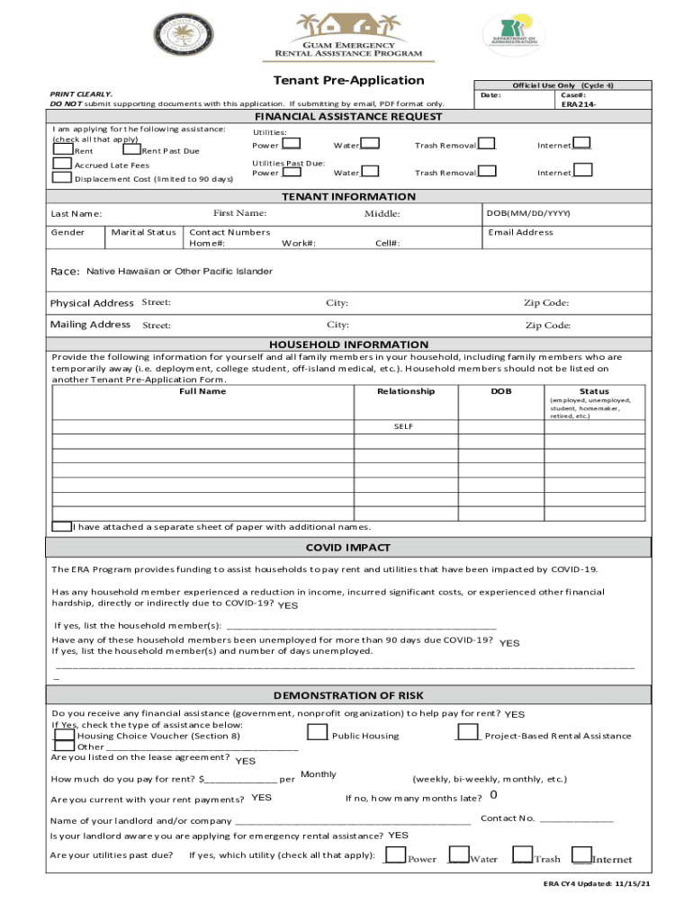 Fillable Online doa guam doa.guam.gov wp-doa-content uploadsTenant Pre ...
