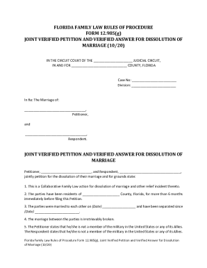 Fillable Online Florida Supreme Court Approved Family Law Form 12.985(g ... Fax Email Print ...