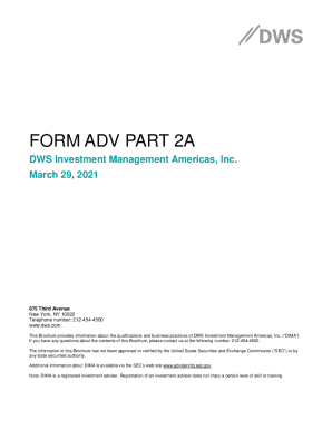 Fillable Online FORM ADV PART 2A - DWS Fax Email Print - pdfFiller