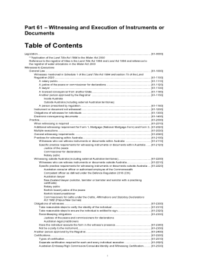 Fillable Online Part 61 Witnessing and Execution of Instruments or ...