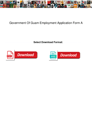 Fillable Online Government Of Guam Employment Application Form A ...