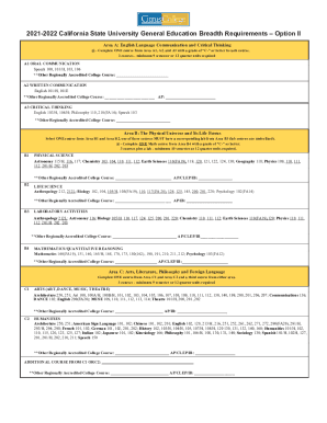 Fillable Online General Education PolicyCSU - California State ...