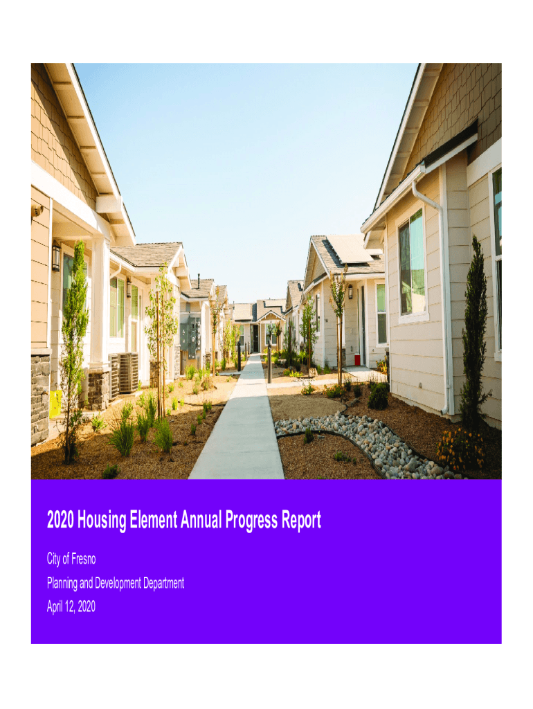 Fillable Online City of Fresno, California - Housing Element Annual ...