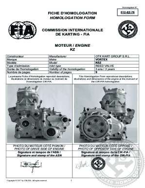 Fillable Online Homologation N FICHE DHOMOLOGATION HOMOLOGATION FORM ...