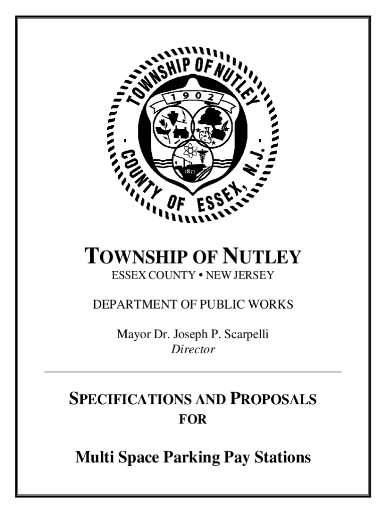 Fillable Online Mayor Dr. Joseph P. Scarpelli and... - Township of ...